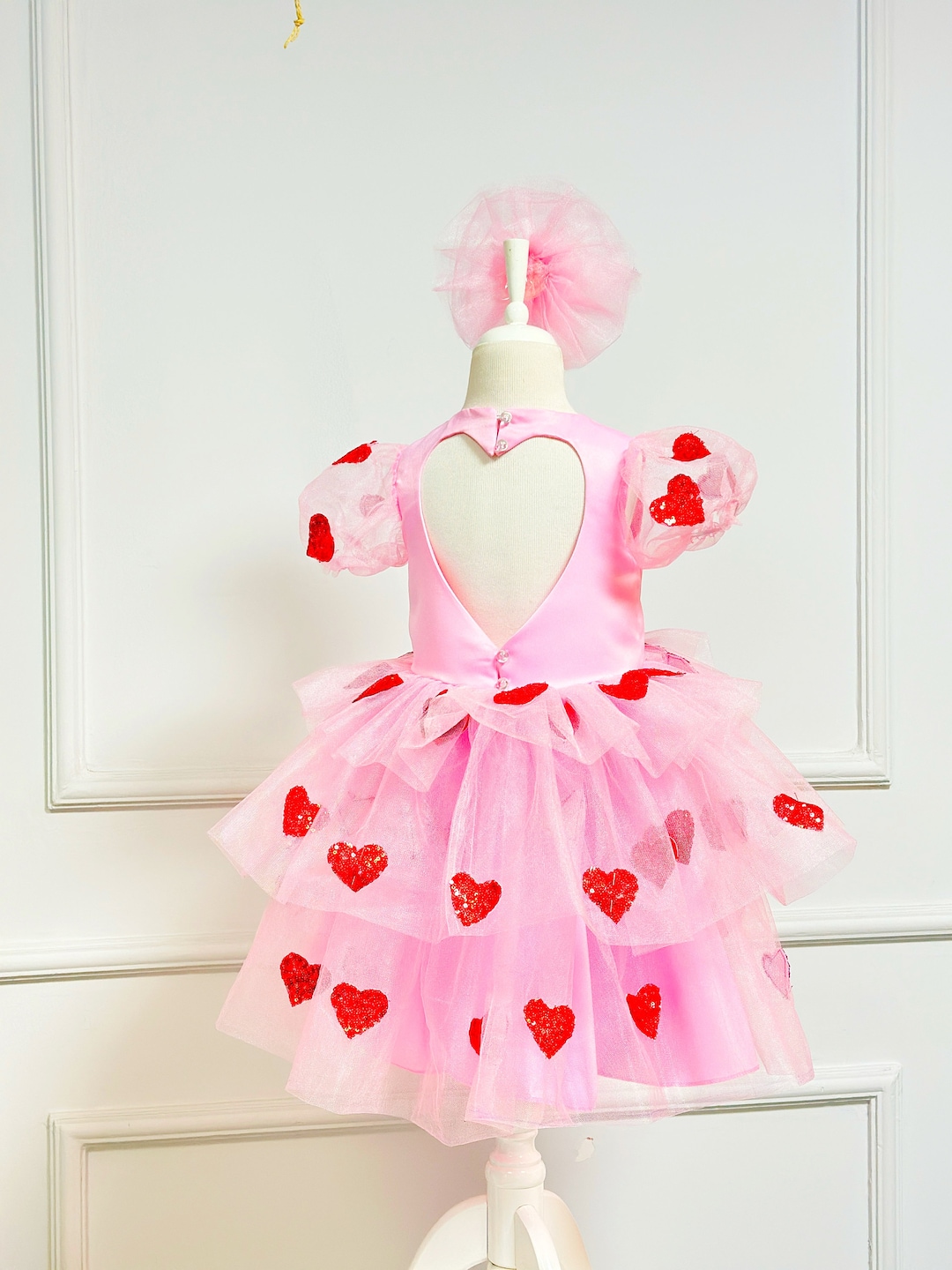 Valentine's Day Girl Dress, Toddler Photo Outfit, Girl Birthday Dress ...