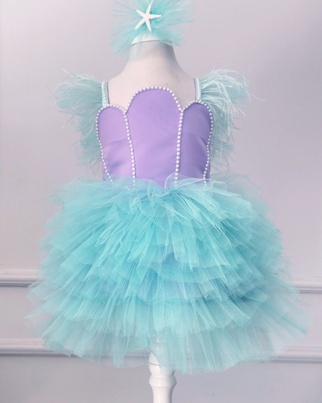 Mermaid Girl Dress, Mermaid Birthday Outfit, Birthday Photoshoot, Girl ...