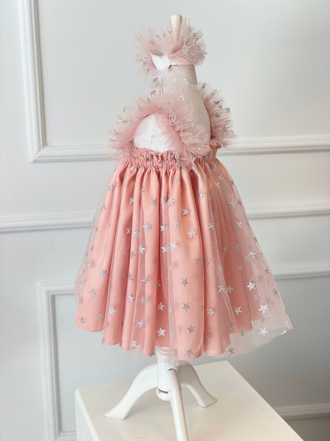 Boho Pink Star Girl Dress Toddler Sequin Star Dress Rose - Etsy