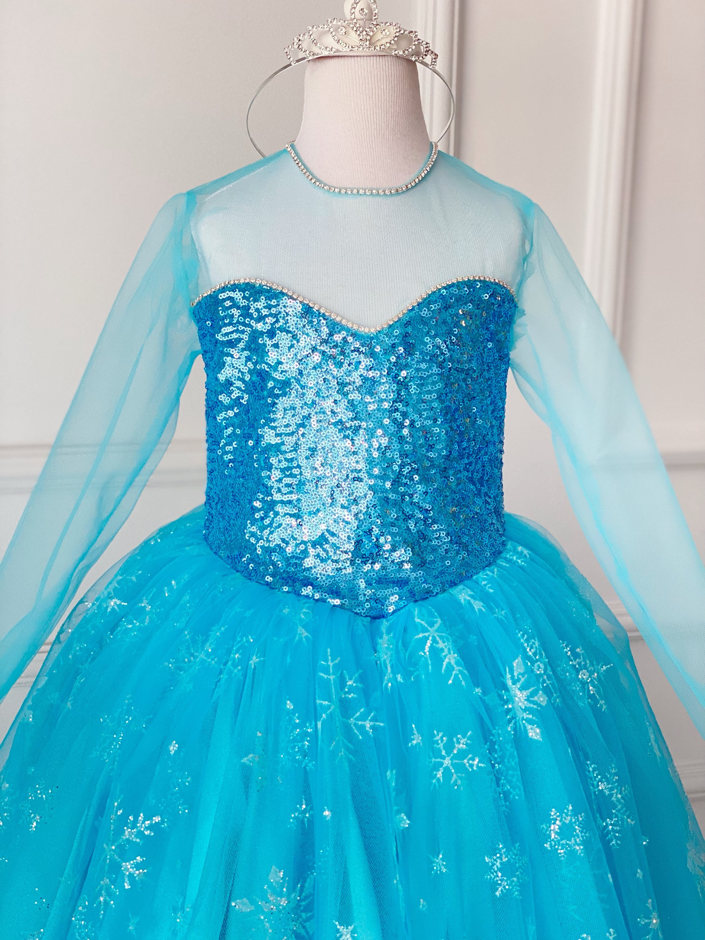 Els Inspired Dress, Frozen Inspired Girl Dress, Frozen Costume, Girl ...