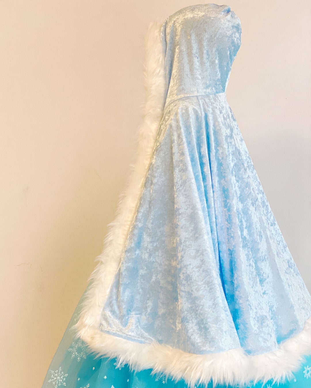 Warm Fur Cape Elsa for Princess, Warm Elsa Cape, Velvet Cape, Elsa ...