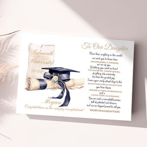 Personalised off to University Card for Daughter Good Luck at ...