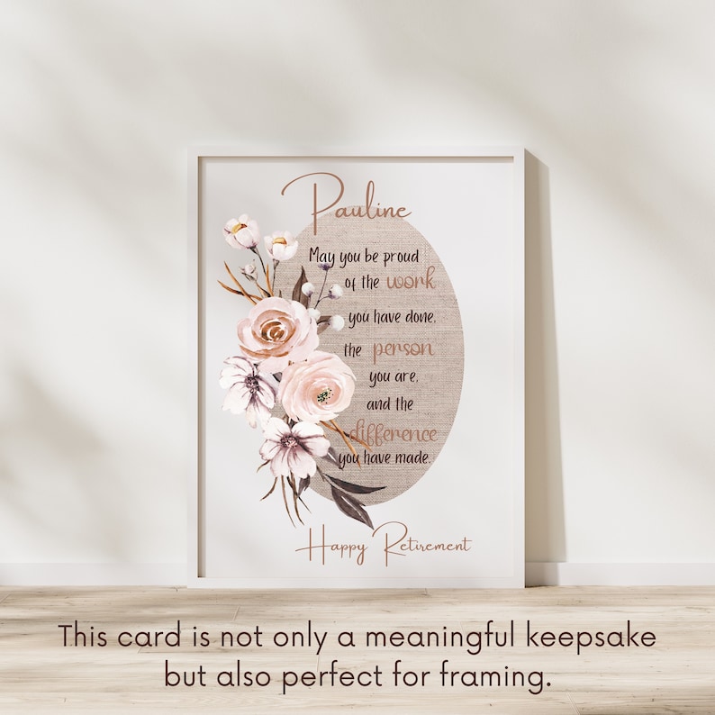 Personalised Ladies Retirement Card, Retirement Gift for Mum, Friend ...