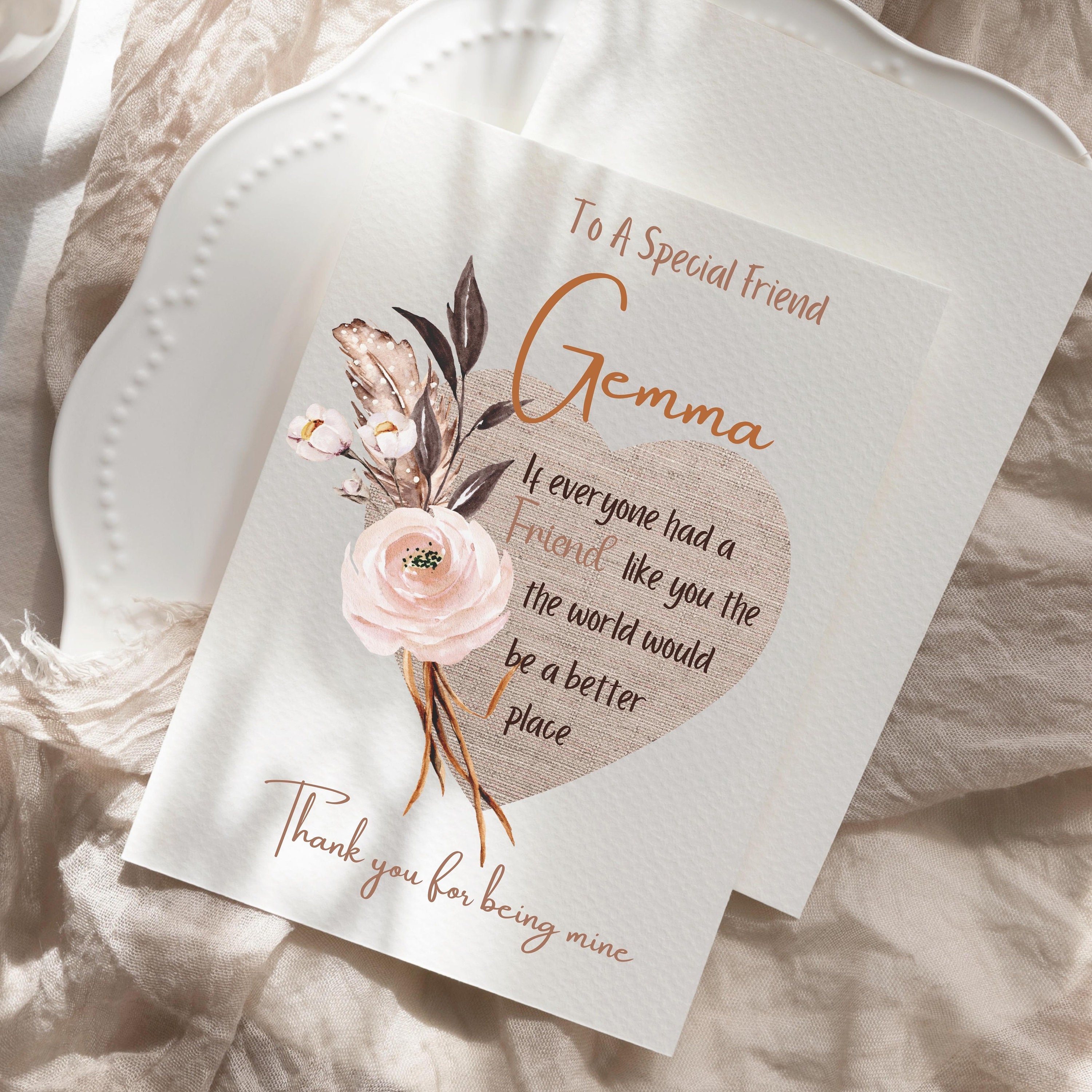 Best Friend Card for Special Friend Birthday Card for Her Personalised ...