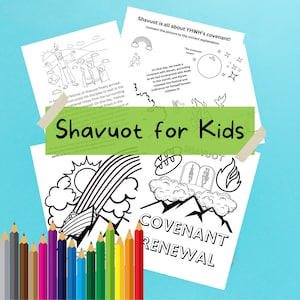 Shavuot for Kids, Shavuot Printable, Coloring Page for Kids, Biblical ...
