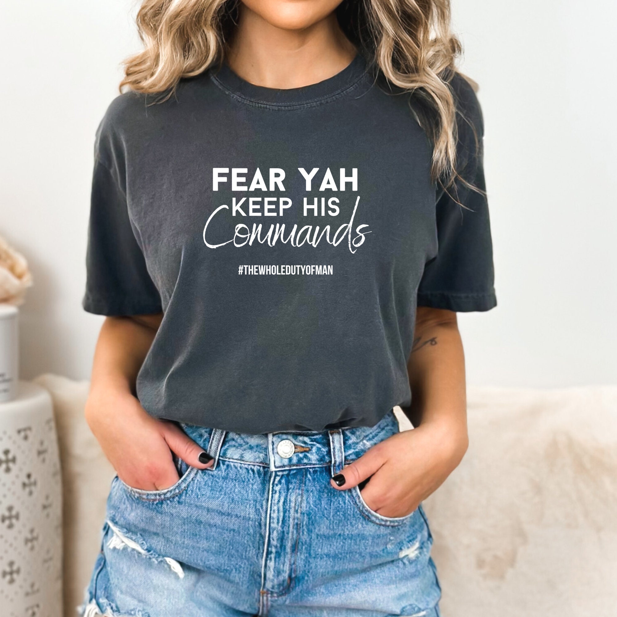 Torah Shirts for Women Faith Tshirt Yeshua Fear Yah Bible Verse Shirt ...