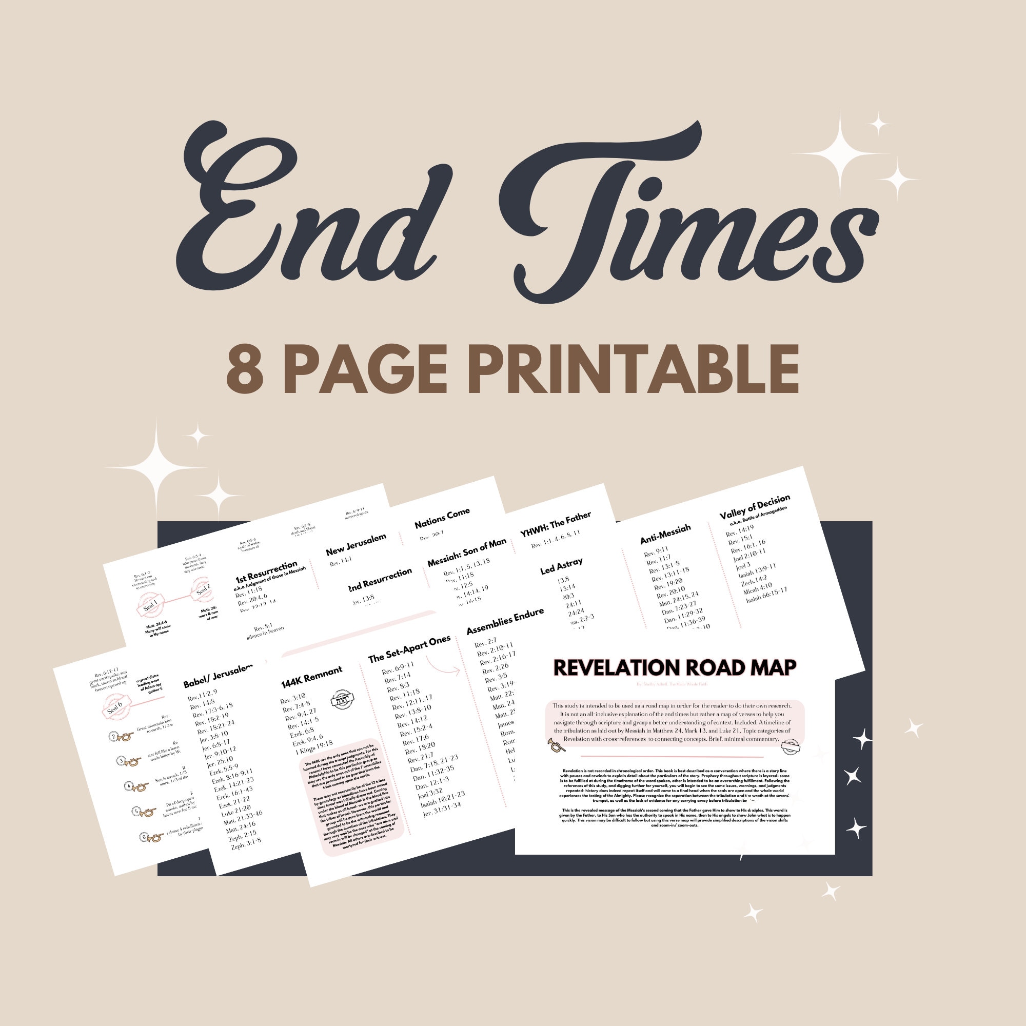 Revelation Road Map Bible Study Verse Map Bible Study Printable - Etsy