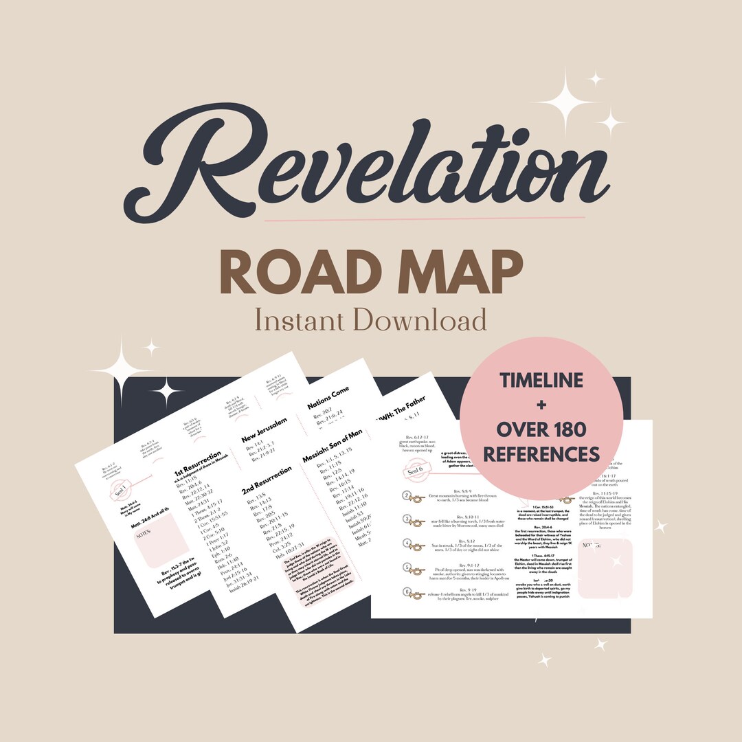 Revelation Road Map Bible Study Verse Map Bible Study Printable - Etsy