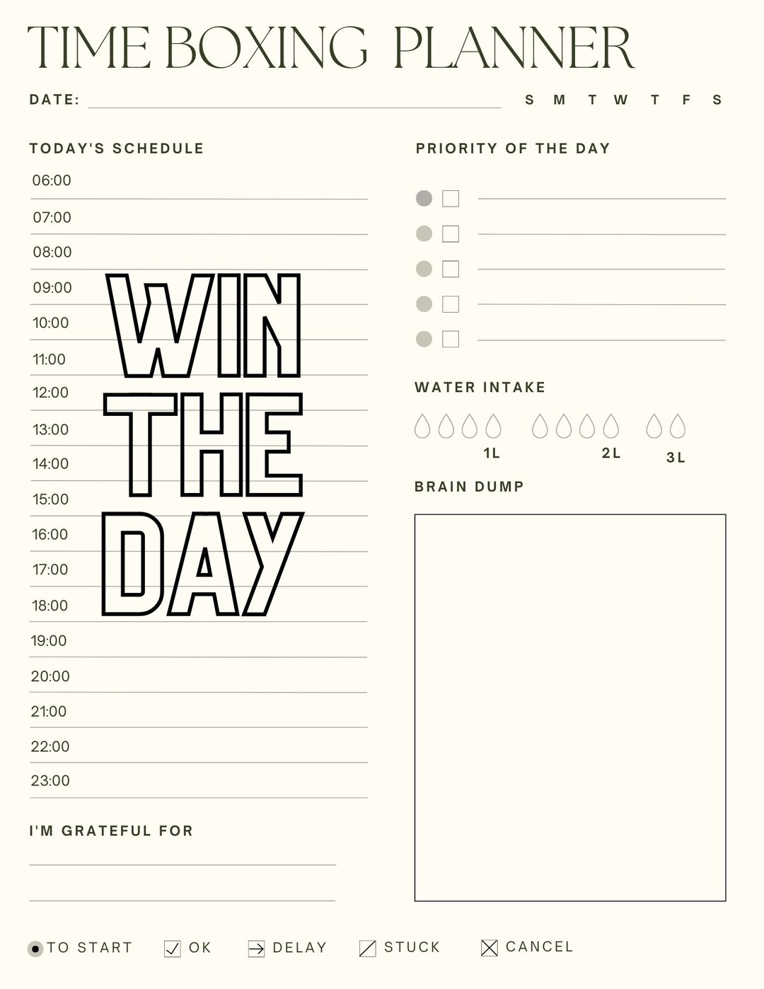 Time Boxing Planner Time Management Printable - Etsy