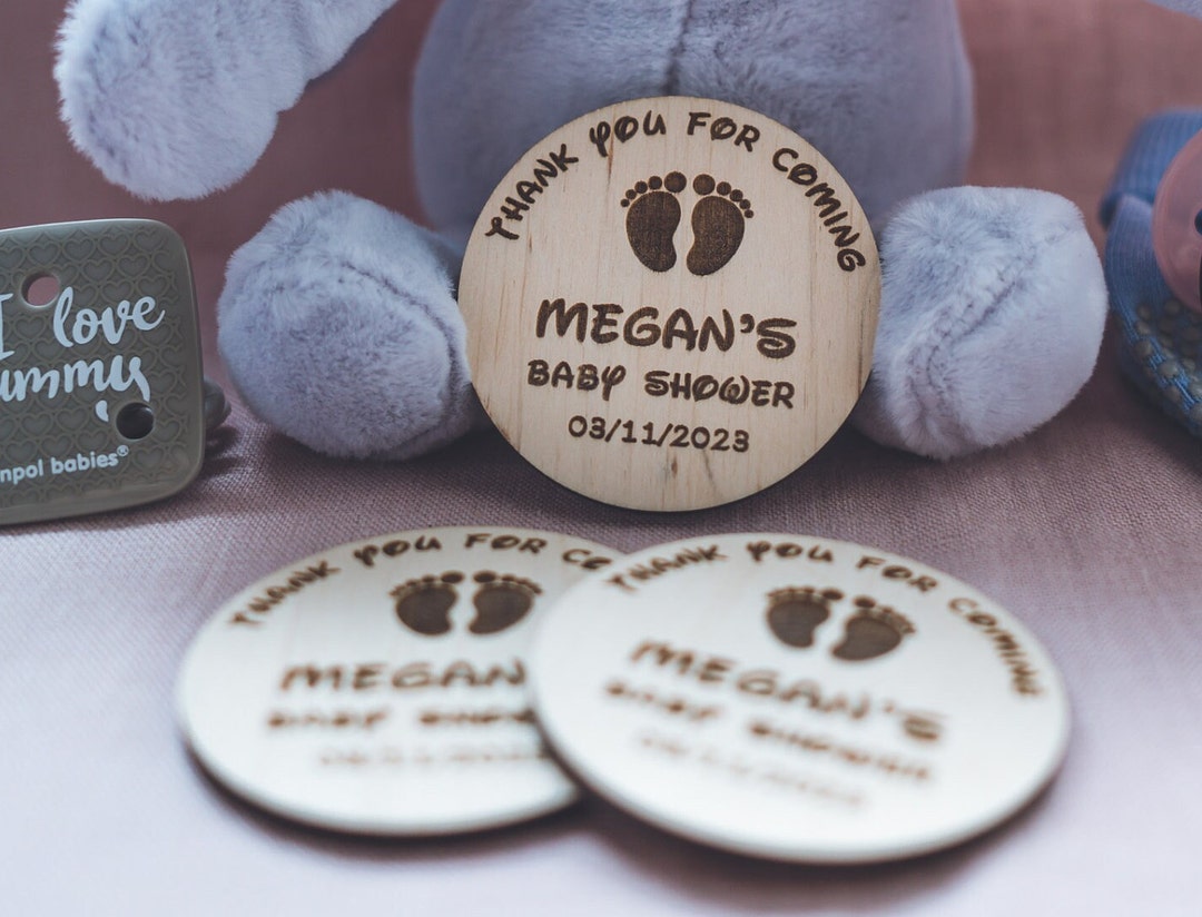 Baby Shower Magnet, Baby Shower Favors, Personalized Baby Shower Wooden ...