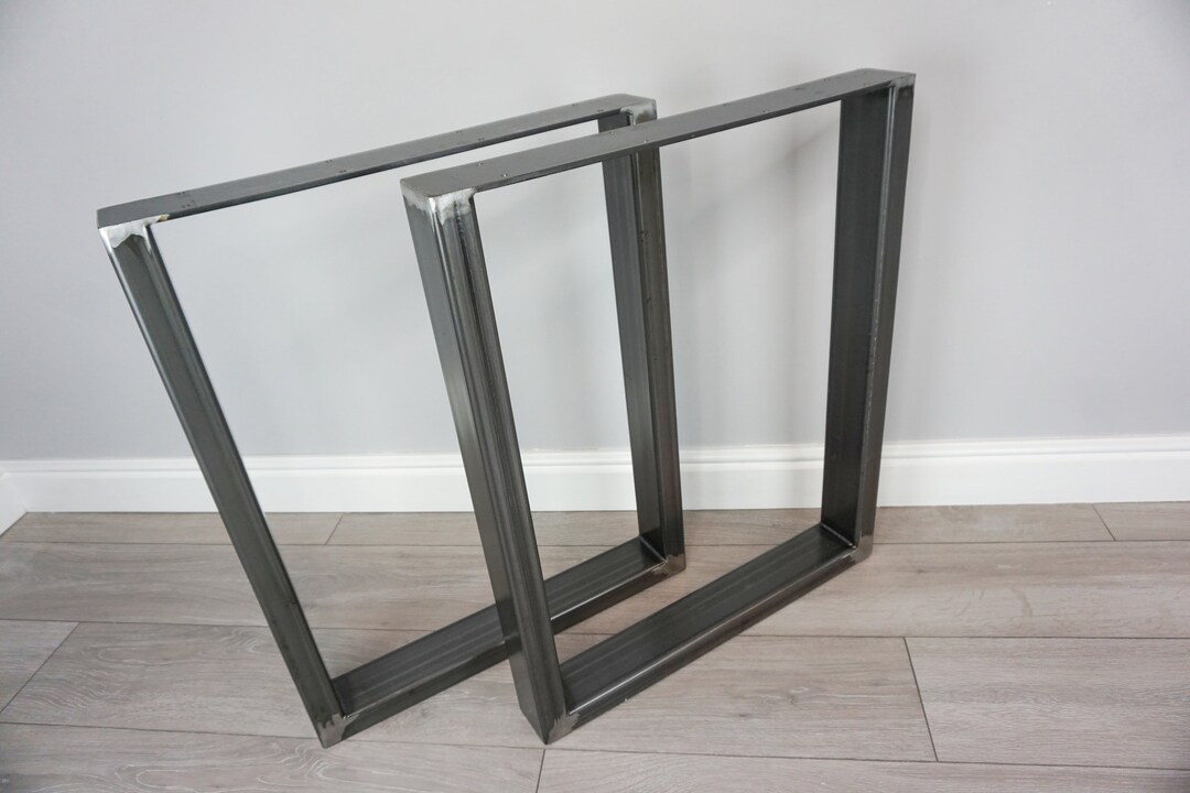 Raw Steel Box Section Table Legs (pair) | Industrial Dining Table, Desk ...