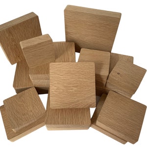Oak Blanks, Solid Wooden Square Blocks, for Crafting and DIY Projects ...