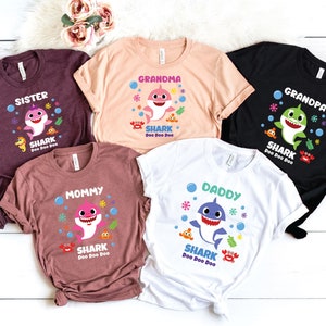 Personalized Baby Shark Birthday Family Shirt, Funny Family Matching ...