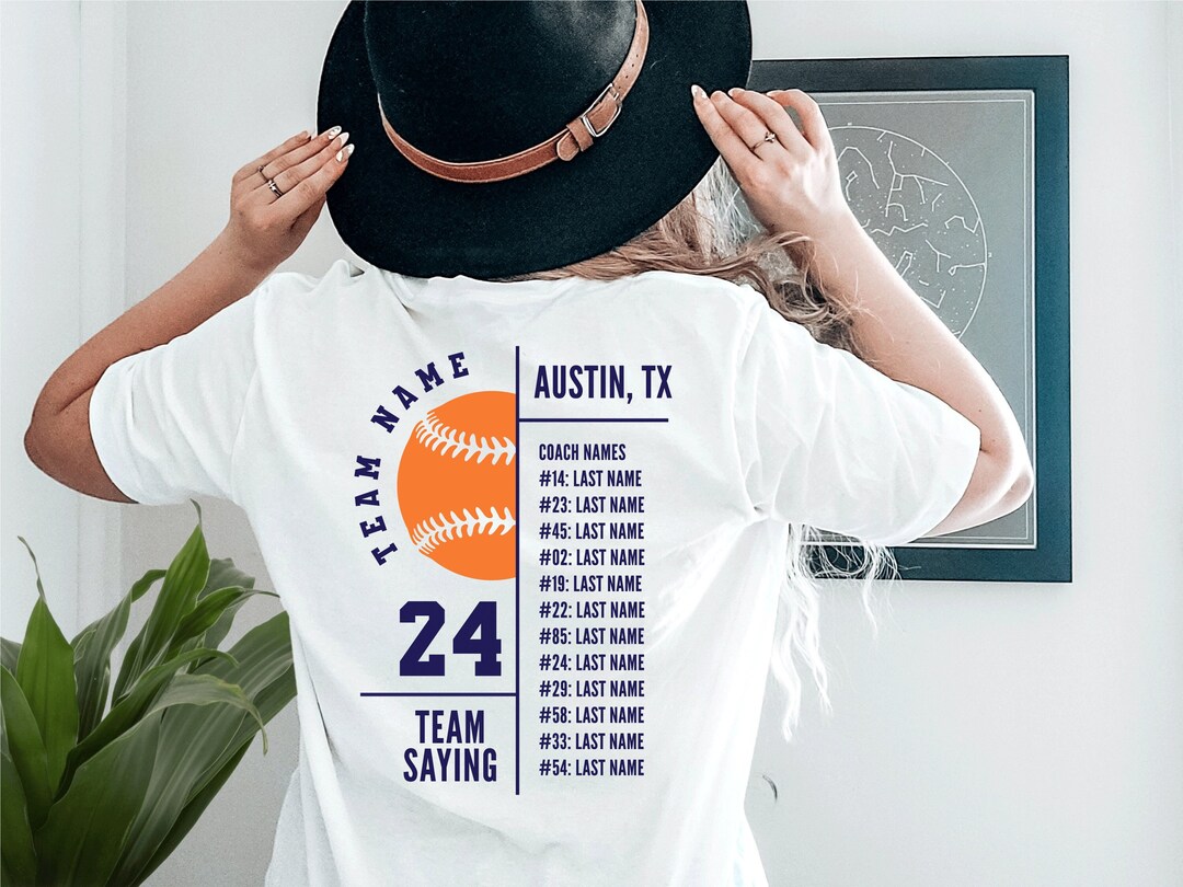 Personalized Baseball Shirt, Baseball Player List Shirt, Custom ...