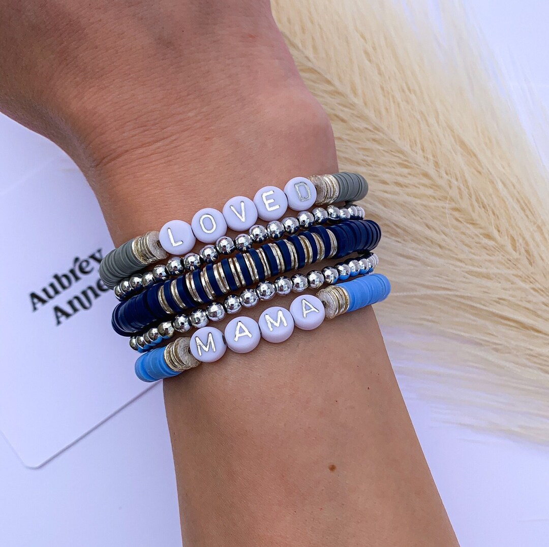 Personalized Heishi Name Bracelet: Custom Beaded Bracelet - Etsy