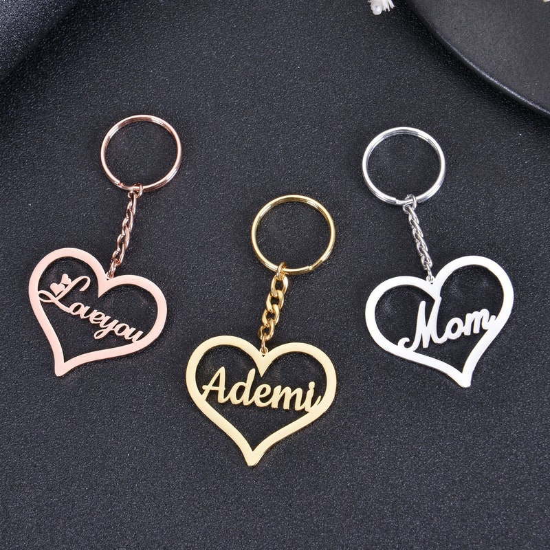 Heart Key Chain - Etsy