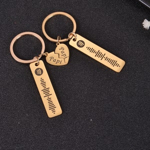 Personalized Spotify Heart Name Keychain | Two Spotify Code Keychain ...
