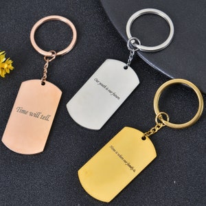 Personalized Photo Dog Tag Keychain: Military Style Pendant, Custom ...