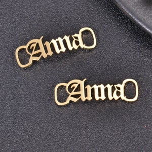 Personalized Name Shoe Nameplate in Gold, Silver & Rose Gold | Custom ...
