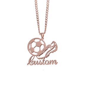 Personalized Soccer Pendant Necklace: Engraved Name, Sports Locket - Etsy