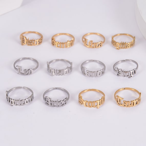 Personalized Zodiac Sign Ring in Gold Silver & Rose Gold - Etsy