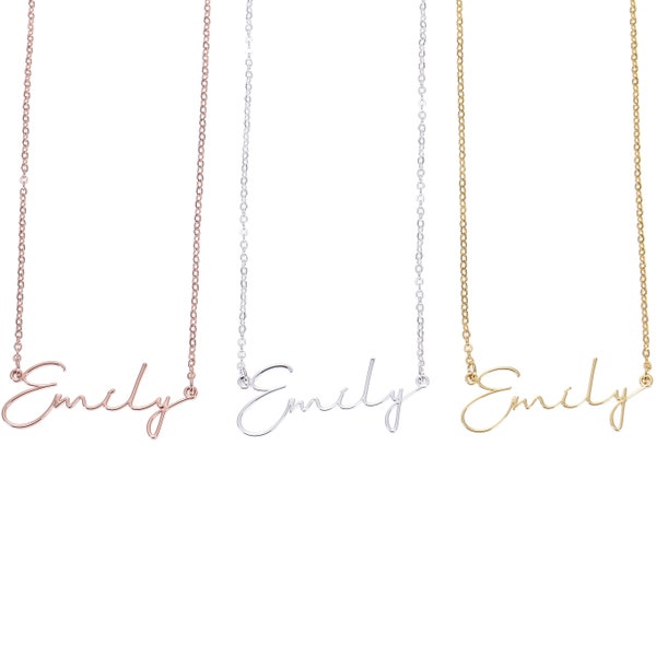 Cursive Necklace - Etsy