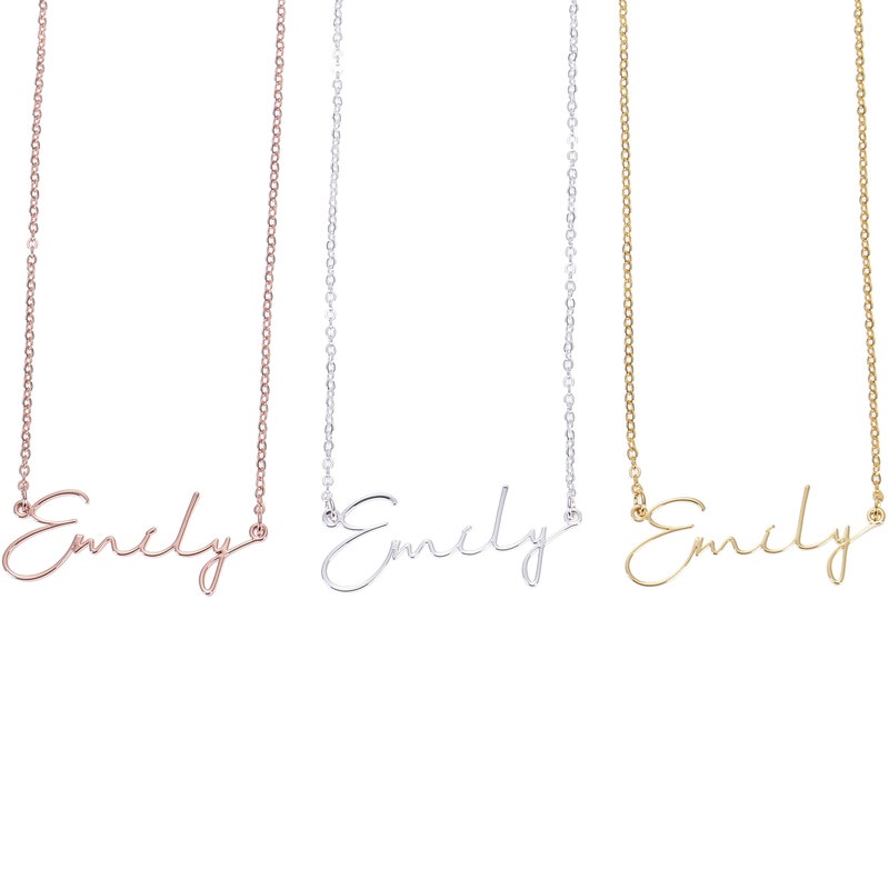 Cursive Necklace - Etsy
