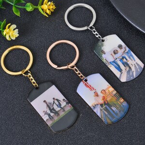 Personalized Photo Dog Tag Keychain: Military Style Pendant, Custom ...