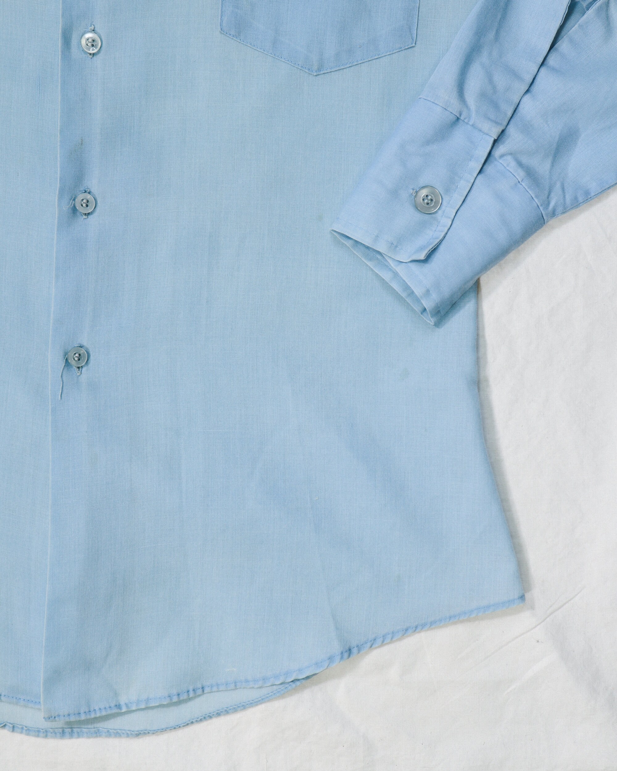 Vintage 1960s 1970s Light Blue Sun-faded Button up Dress Shirt - Etsy