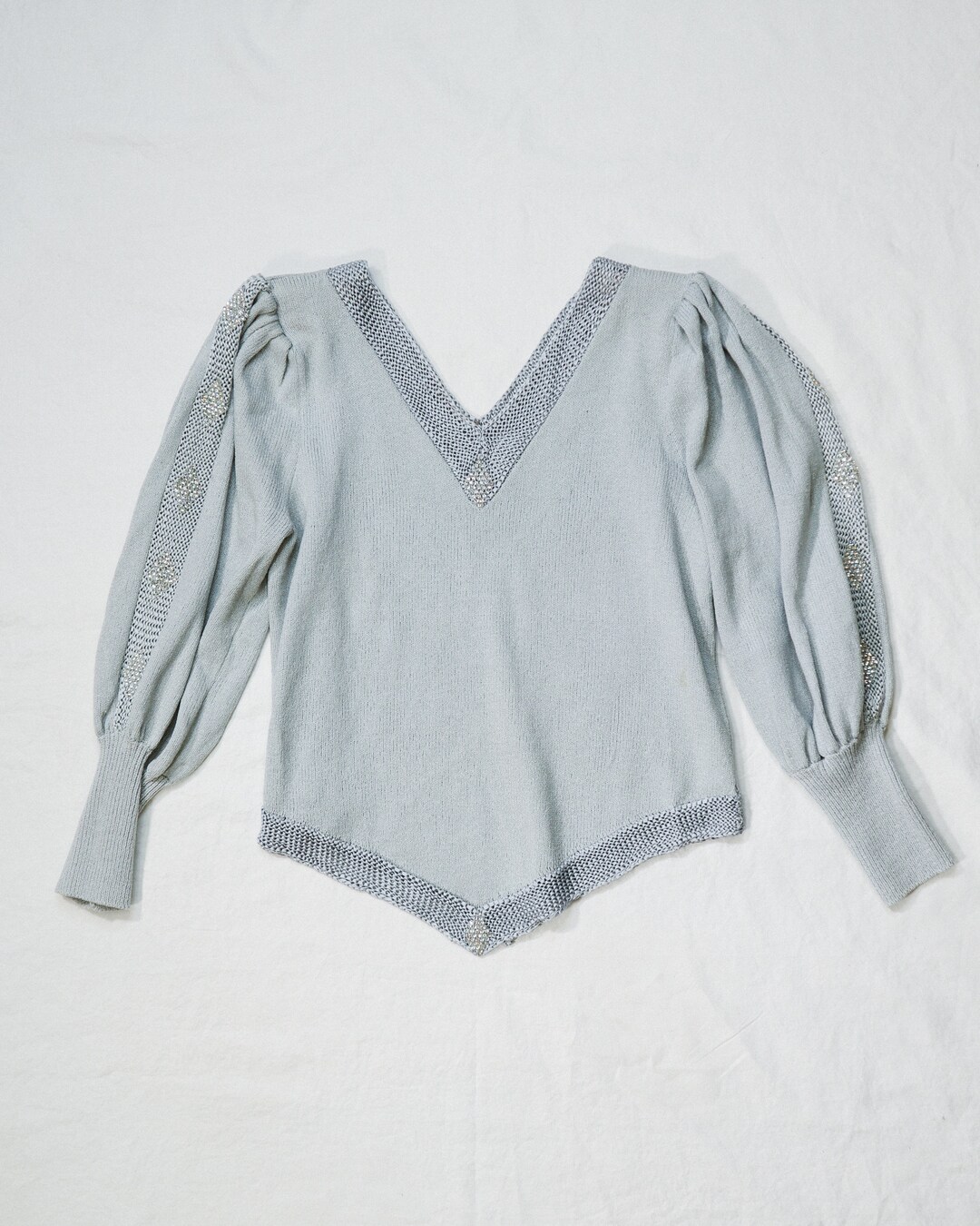 Vintage 1970s Leg of Mutton Sleeve Knit Sweater - Etsy