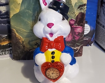 Loza Electrica White Rabbit Figurine. Vintage Ceramic Farm Barnyard ...