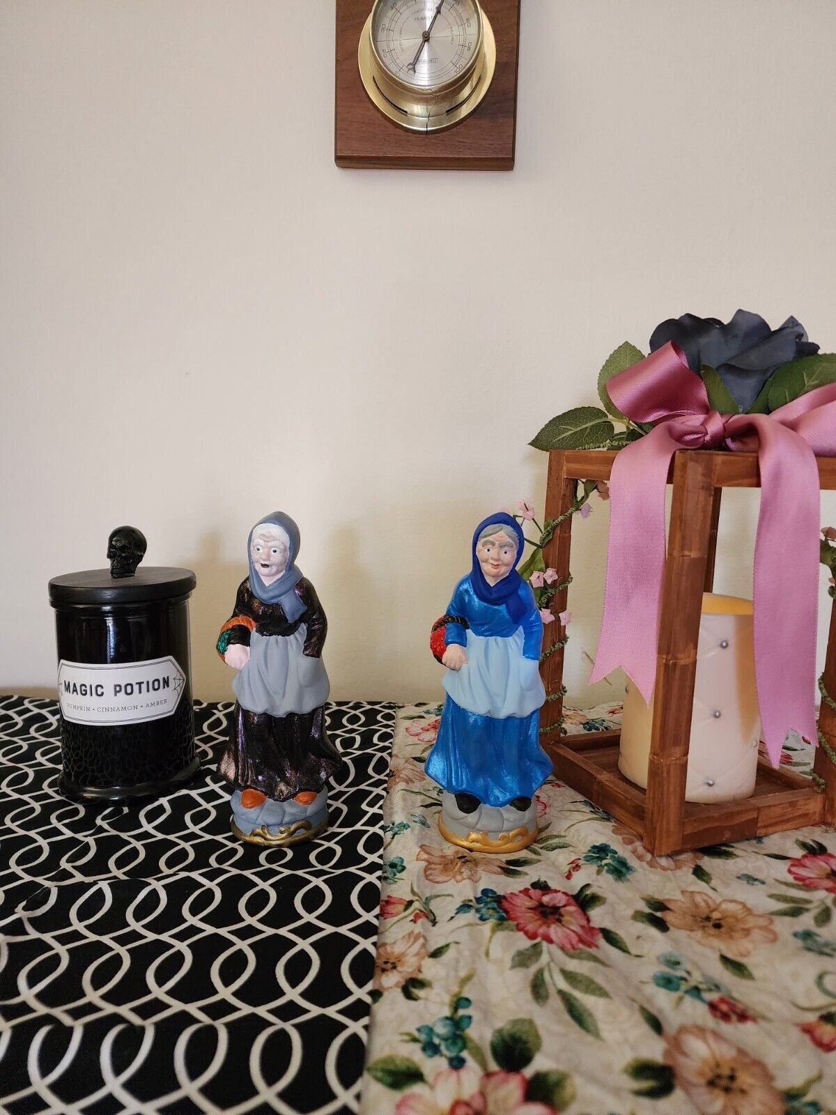 Light and Dark Old Lady Figurines - Etsy