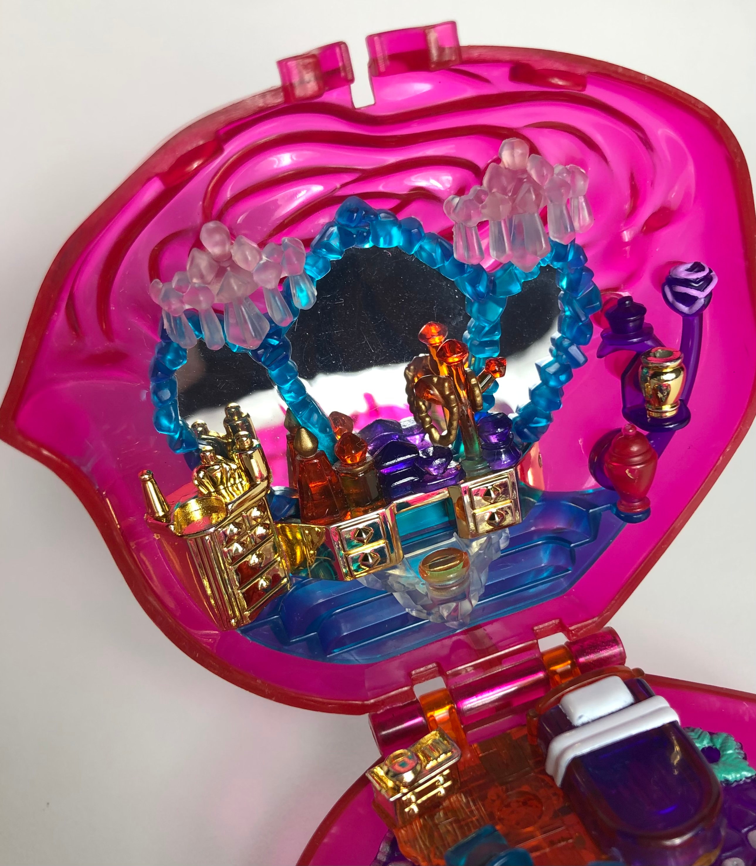 Vintage Polly Pocket Crystal Perfume Sweet Roses Compact Bluebird Toys ...