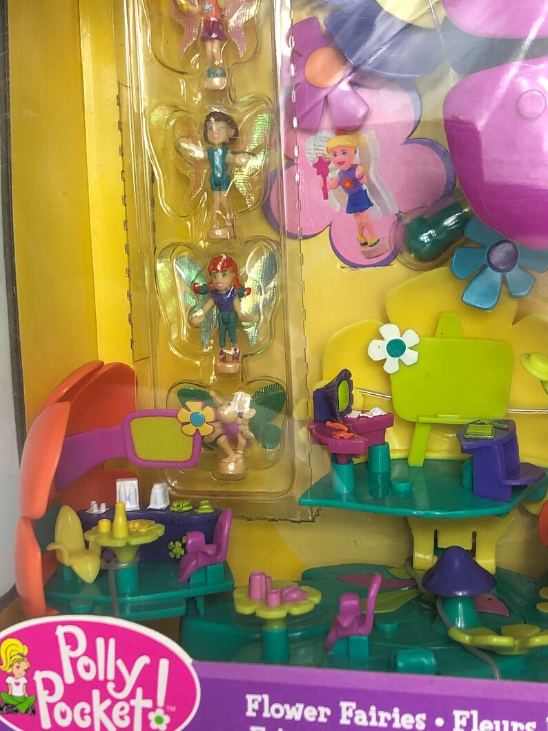 Sealed Vintage Polly Pocket Flying School Flower Fairies 100% Complete ...