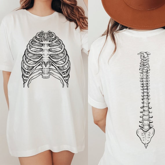 Rib Case and Spine Anatomy T-shirt Human Body Anatomy Tee - Etsy