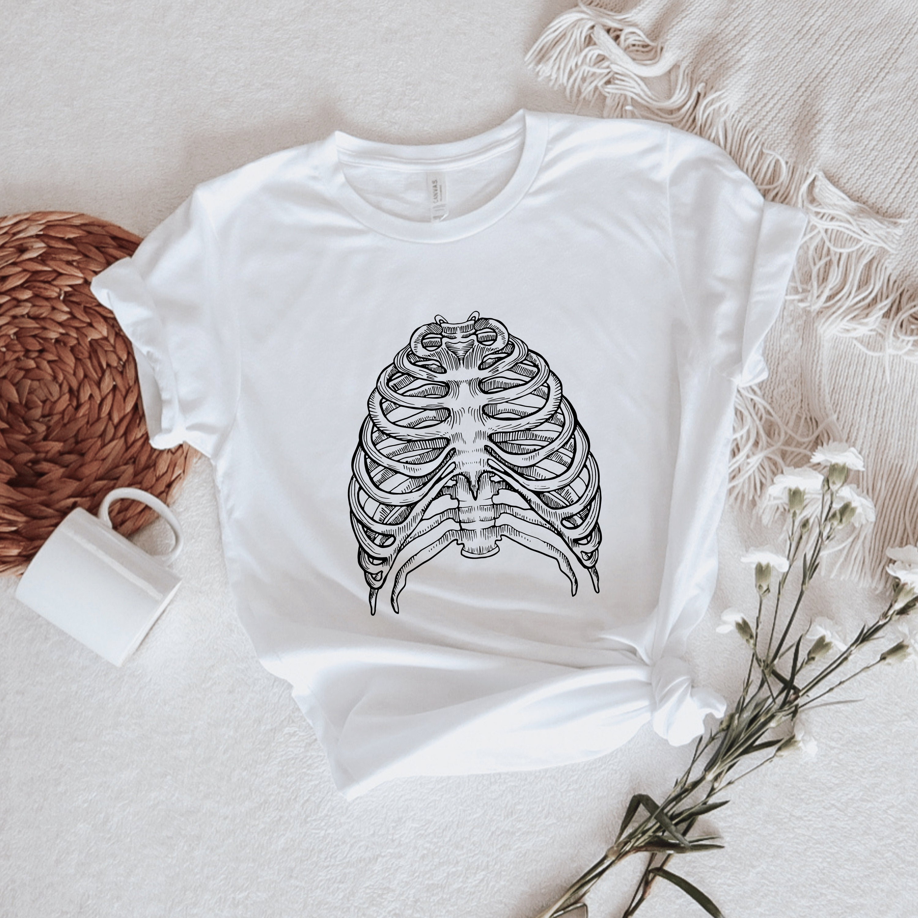 Rib Case and Spine Anatomy T-shirt, Human Body Anatomy Tee sold by ...