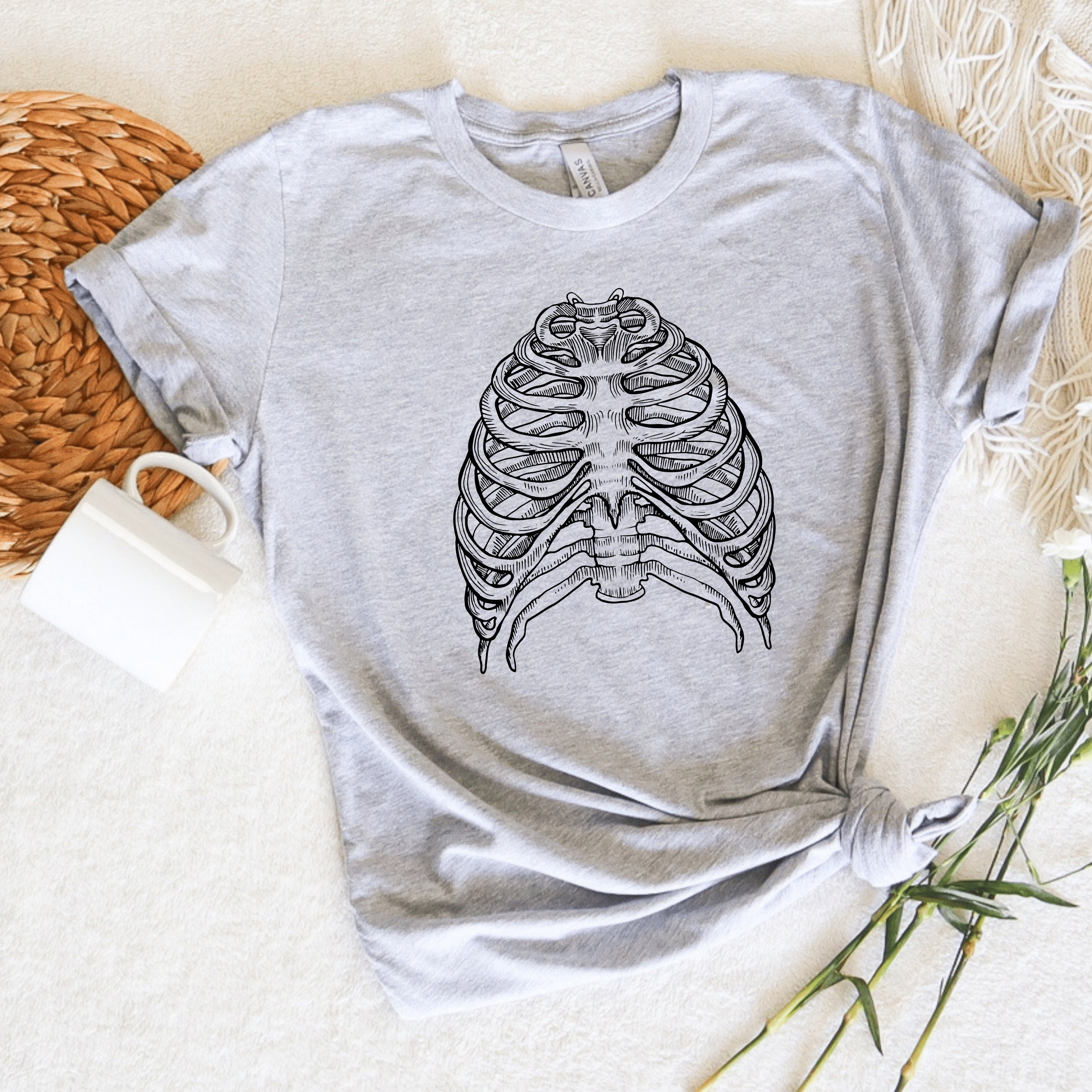 Rib Case and Spine Anatomy T-shirt, Human Body Anatomy Tee sold by ...