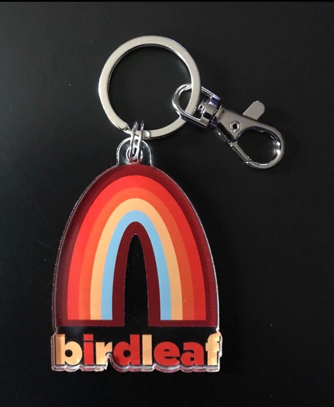 Birdleaf Rainbow Arch Keychain - Etsy