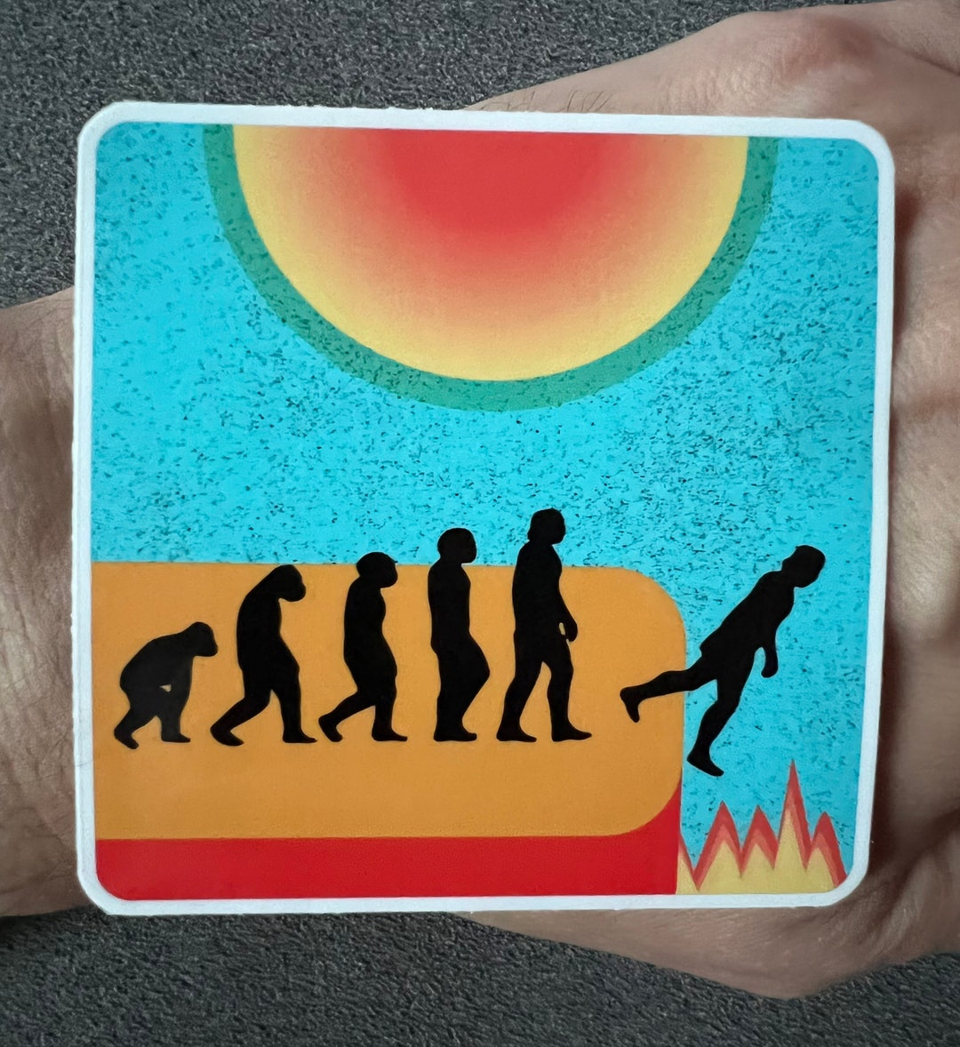 Evolution of Man Sticker - Etsy