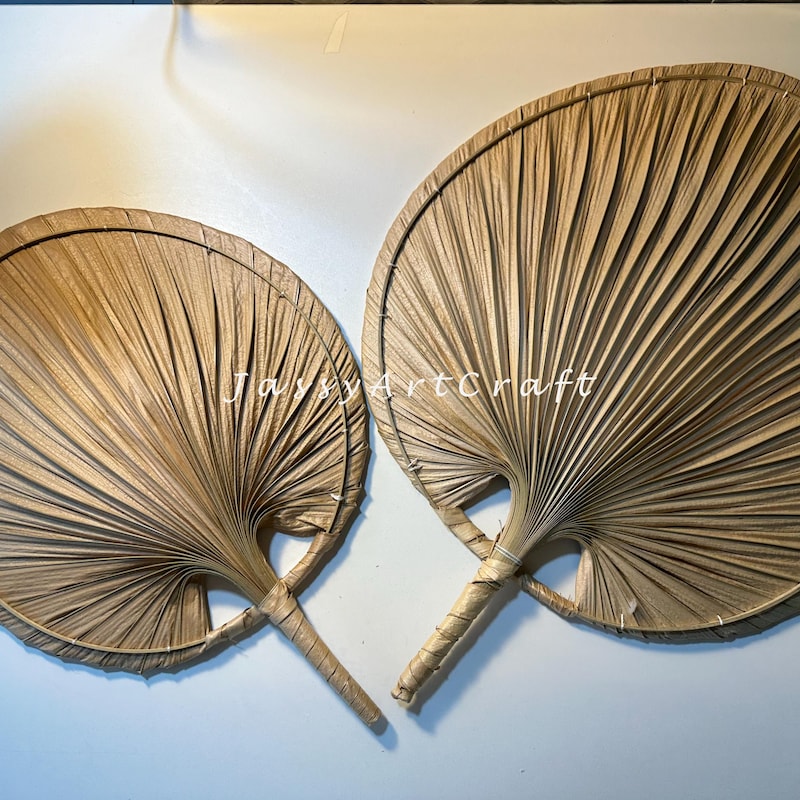 Palm Leaf Hand Fans - Etsy
