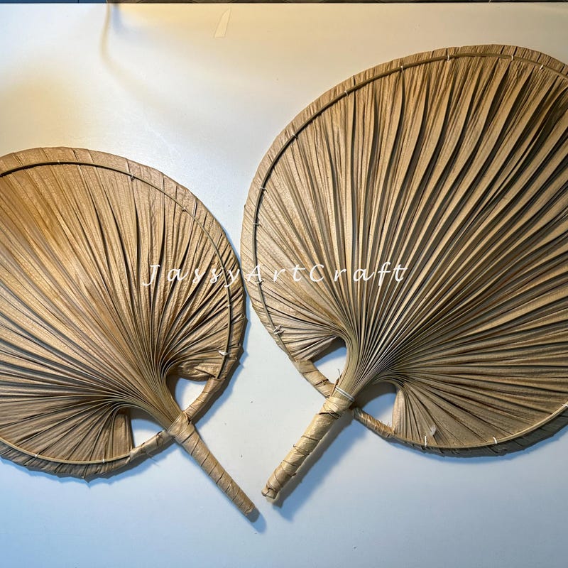 Palm Leaf Hand Fans - Etsy
