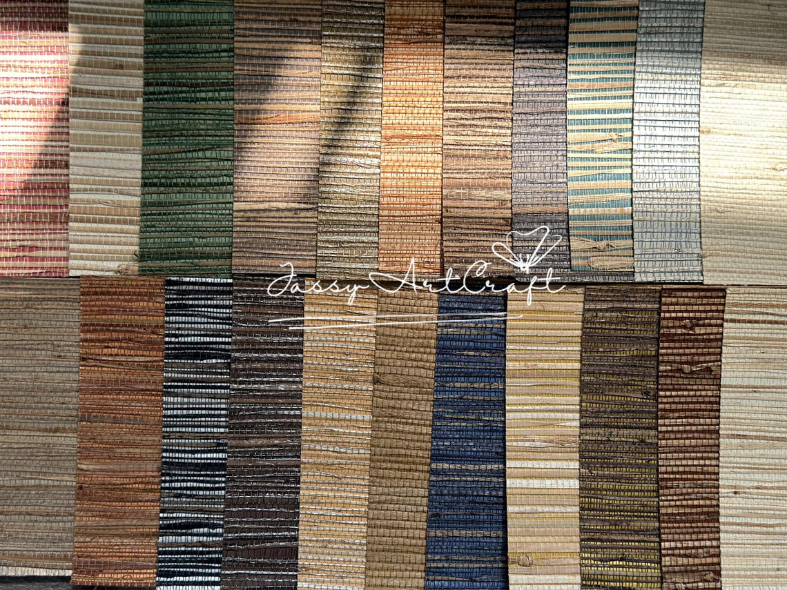 Raw Raffia Texture Wallpaper | Handmade Tropical Wall Material - Etsy