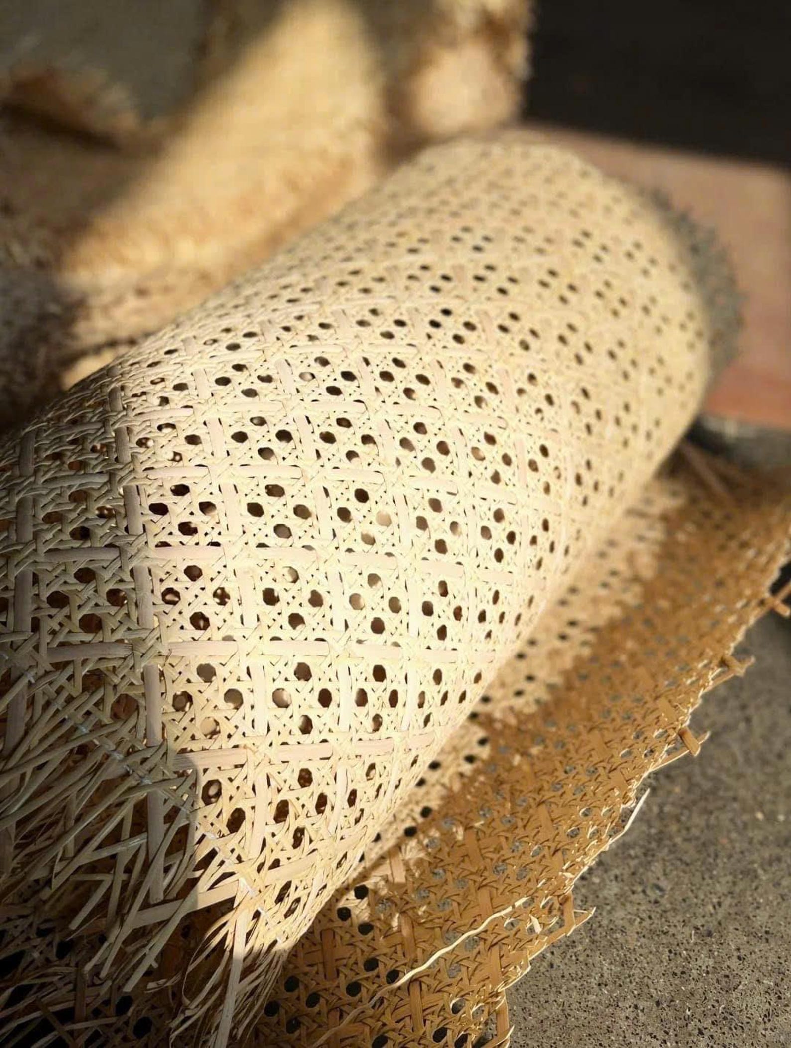 Vintage Brown Rhombic Rattan Cane Webbing – Natural Rattan Roll for ...