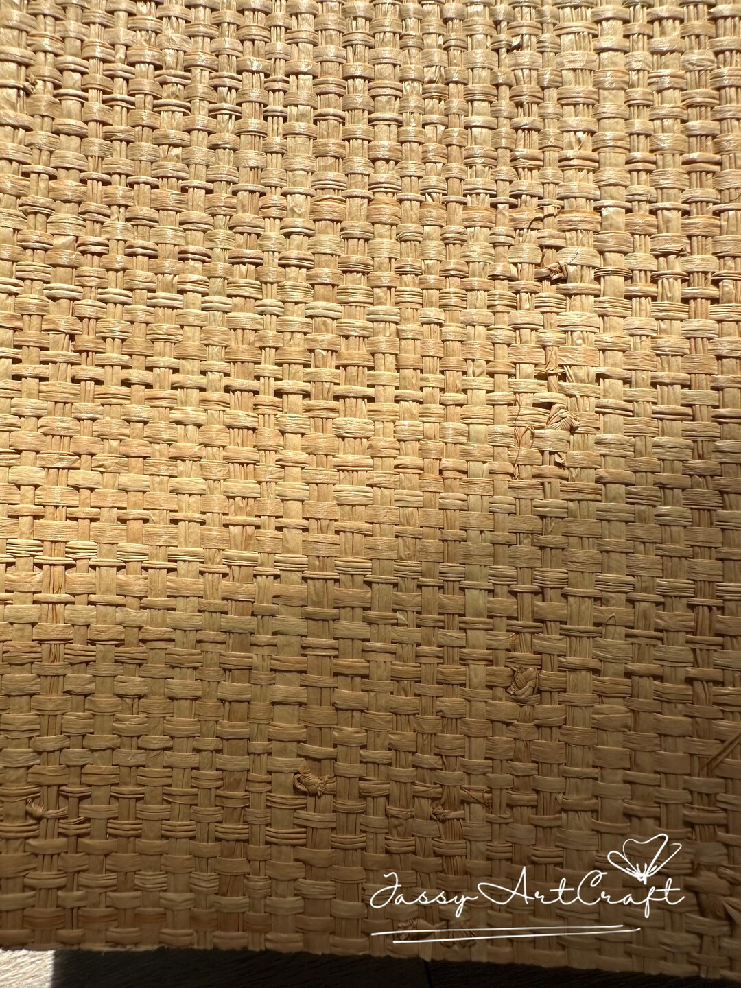 Natural Raffia Wallpaper | Handmade Textured Wall Covering | Tropical ...