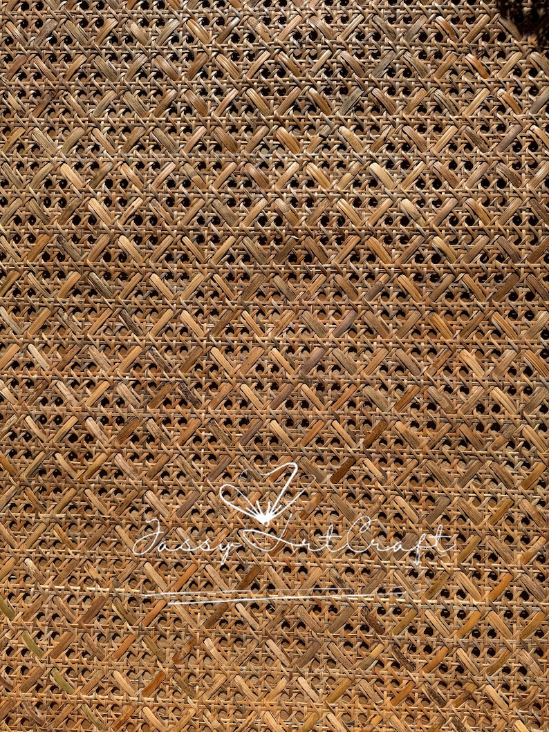 Vintage Brown Rhombic Rattan Cane Webbing – Natural Rattan Roll for ...
