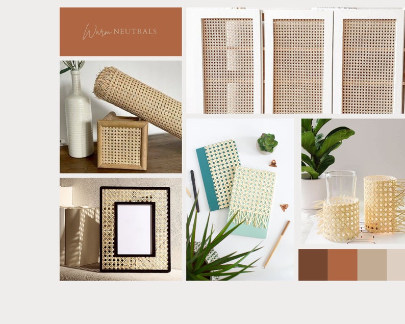 Cream Natural Hexagon Rattan Cane Webbing Rattan Hadicraft | Etsy