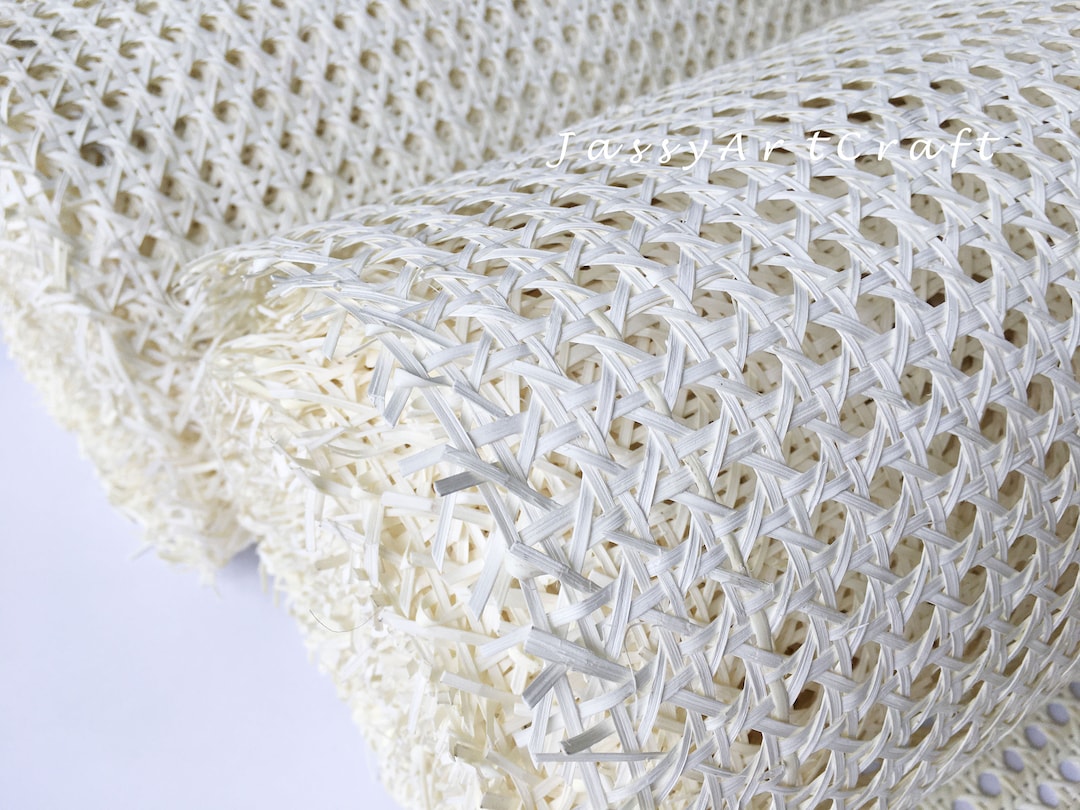 Bleached Rattan Cane Webbing Roll | White Hexagon, DIY Project - Etsy