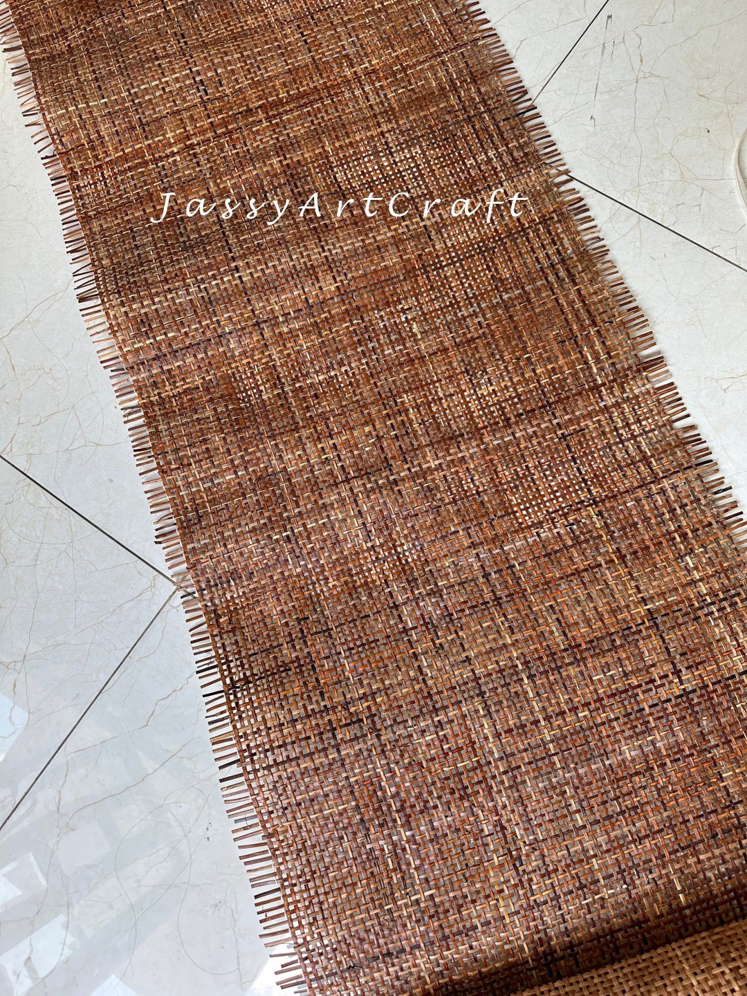 Rattan Radio Cane Webbing,darkest Brown Natural Cane Webbing Roll ...