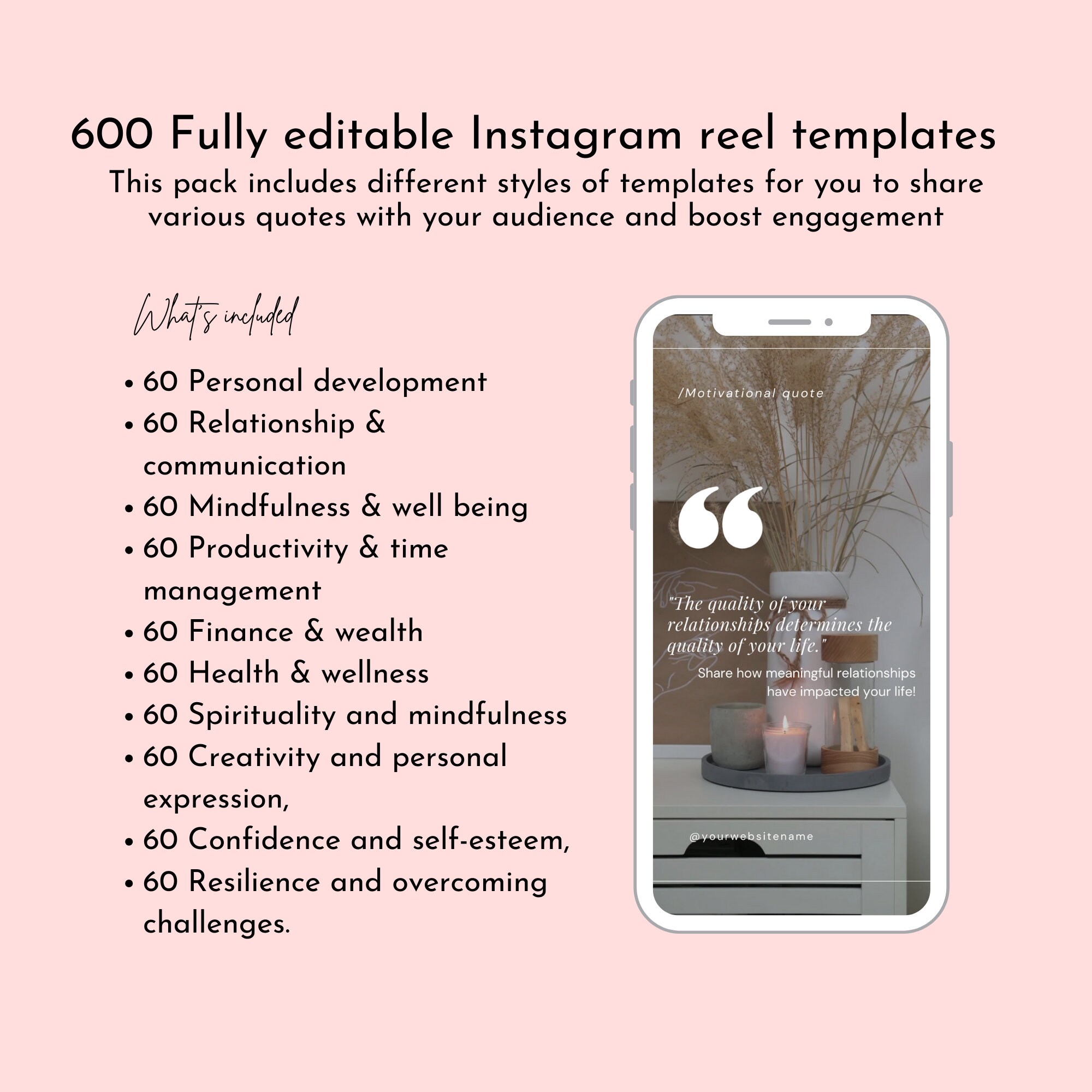 600 Motivation Instagram Reel Template // Minimalist Social Media ...