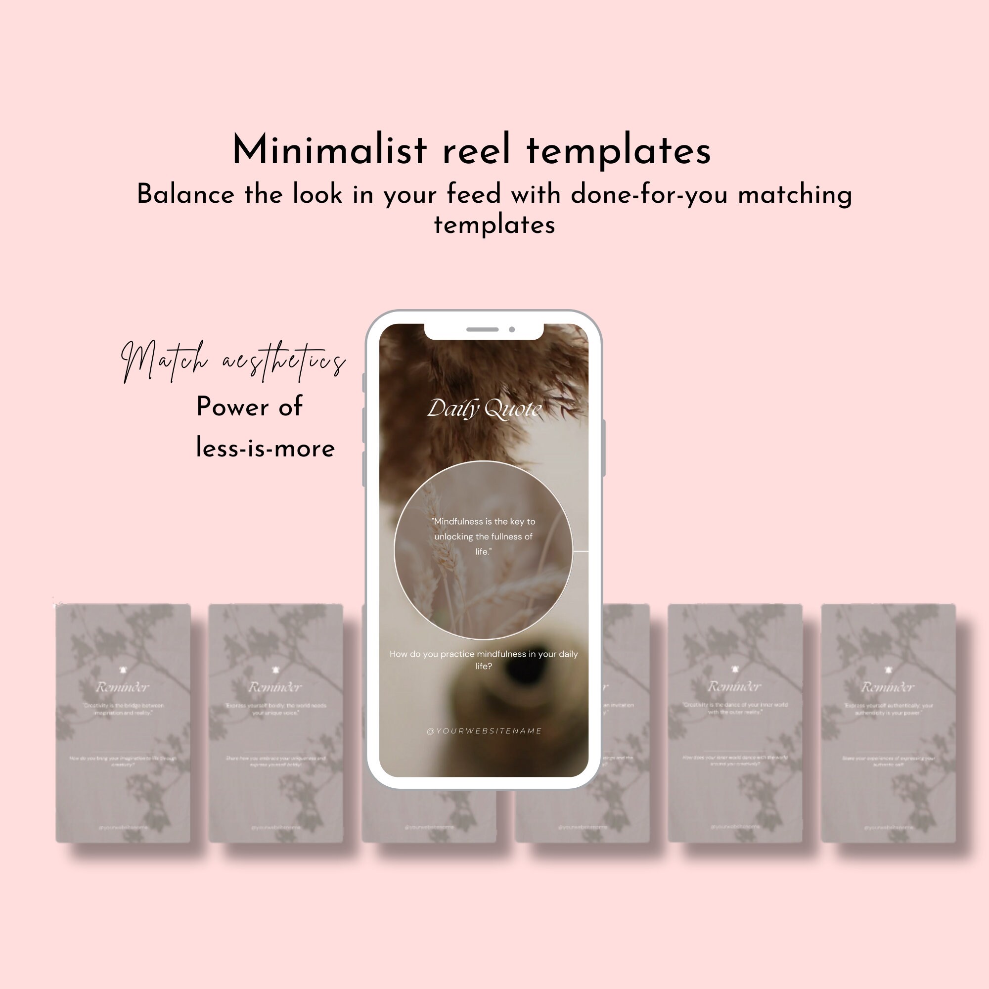 600 Motivation Instagram Reel Template // Minimalist Social Media ...